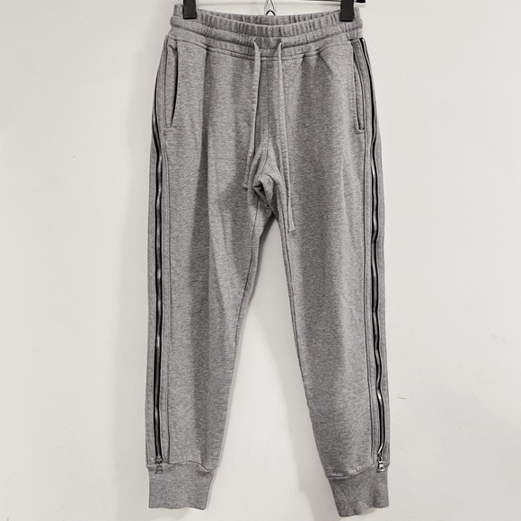 RtA | Pants & Jumpsuits | Rta Gray Zip Side Trim Cotton Jogger Track Pant Sweatpants Xs Usa Made ...